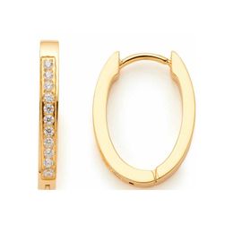 Leonardo Damen Leonardo Paar Creolen &raquo;Ohrring Ronia Beauty's&laquo; mit Zirkonia (synth.) gold Edelstahl