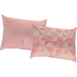 Adam Dekokissen &raquo;Bio Bel&laquo; Rei&szlig;verschluss, gemustert, Wendekissenh&uuml;lle ohne F&uuml;llung, 1 St&uuml;ck rosa Baumwolle B/L: 40cm x 60cm, 1 Stk.