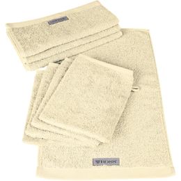 Ross Handtuch Set &raquo;Sinfonie&laquo; Set beinhaltet G&auml;stet&uuml;cher und Waschhandschuhe beige Obermaterial: 100% Baumwolle Einheitsgr&ouml;&szlig;e