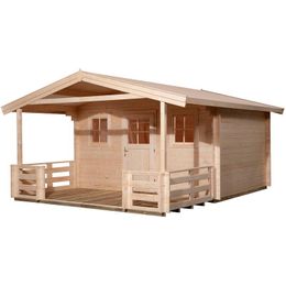 Weka Gartenhaus &raquo;110 B Gr.1, 28 mm, natur&laquo; beige Massivholz Fu&szlig;boden im Gartenhaus, ohne R&uuml;ck- und Seitenwand, ohne Dacheindeckung