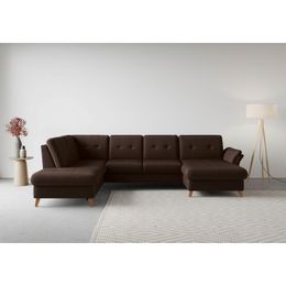Sit & More sit&more Wohnlandschaft &raquo;G&ouml;teborg&laquo; inkl. Sitztiefenverstellung, wahlweise mit Bettfunktion & Bettkasten braun B/H/T: 327cm x 90cm x 226cm, Luxus-
