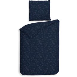 Bettw&auml;sche &raquo;Alloro&laquo; 2 Stk. Blumen Muster, 100% Baumwolle, Bettw&auml;sche ab 135x200 cm. blau Flanell, Obermaterial: 100% Baumwolle B/L: 155cm x 220cm, 1 