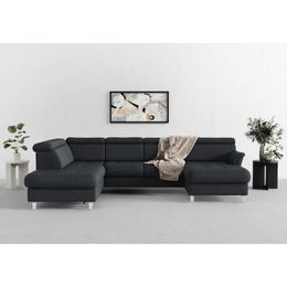 Sit & More sit&more Wohnlandschaft &raquo;Marano U-Form&laquo; inklusive Kopfteilverstellung, optional Schlaffunktion & Bettkasten grau 98% Polyester, 2% Polyamid B/H/T: 