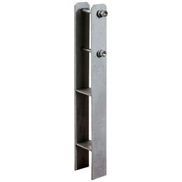 Weka H-Pfostenanker 4 Stk. tlg. silber Metall B/H/T: 60cm