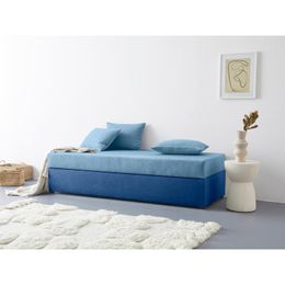 Maintal Polsterliege &raquo;Diana&laquo; blau Liegeh&ouml;he 38cm, Liegefl&auml;che B/L: 83cm x 203cm, kein H&auml;rtegrad, 5-Zonen-Komfortpolsterung