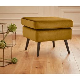 Home Affaire Polsterhocker &raquo;Sallito&laquo; die kleinere Version von "Salla", in 6 Bezugsqualit&auml;ten gold Struktur Hahnentritt (67% Polypropylen, 33% 