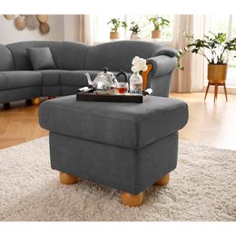 Home Affaire Hocker &raquo;Milano Vintage&laquo; grau 100% Polyester B/H/T: 62cm x 45cm x 50cm, Luxus-Microfaser in Lederoptik, Hocker