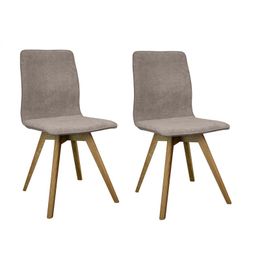 OTTO home Esszimmerstuhl &raquo;Rania&laquo; (Set) 2 Stk.Massivholzgestell, mit Keder braun Holzwerkstoff, Massivholz B/H/T: 91cm x 55cm, 2 Stk., Microfaser, 