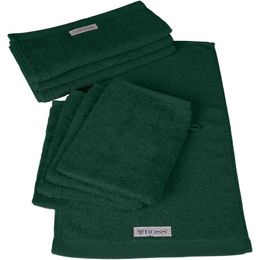 Ross Handtuch Set &raquo;Sinfonie&laquo; Set beinhaltet G&auml;stet&uuml;cher und Waschhandschuhe gr&uuml;n Obermaterial: 100% Baumwolle Einheitsgr&ouml;&szlig;e