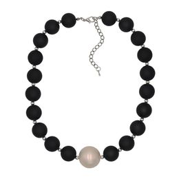 Firetti Damen Statementkette &raquo;Schmuck Geschenk Big mother of pearl&laquo; mit Kunststoffperle Kunststoff Metall, L: 58