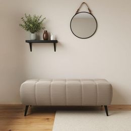 DOMO collection Hocker &raquo;Trento, mit Kufenfu&szlig; oder Einzelfu&szlig;&laquo; Fu&szlig;h&ouml;he passend f&uuml;r g&auml;ngige Saugroboter! grau 100% Polyester B/H/T: 153cm x 45cm x 62cm, 