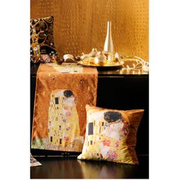 Goebel Dekokissen &raquo;Kuss&laquo; Design gold Satin B/L: 40cm x 40cm, 1 Stk.