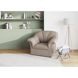 DOMO collection Sessel &raquo;Pegnitz zeitlos, elegante Armlehnen, komfortabel&laquo; beige 100% Polyester Struktur, B/H/T: 105cm x 82cm x 82cm