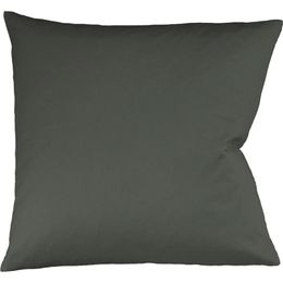 Fleuresse Kissenbezug &raquo;Colours Mako Satin, 100% Baumwolle, mit Rei&szlig;verschluss&laquo; Mako Satin, gl&auml;nzend, glatt, Premium Qualit&auml;t grau Mako-Satin, Mako-