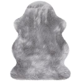 Heitmann Felle Hochflor-Teppich &raquo;Lammfell 9090&laquo; rechteckig 60 mm H&ouml;he Kunstfell, Uni Farben, sehr weich, waschbar Kunstfaser B : 60cm 1 Stk., 60mm, L: 90cm