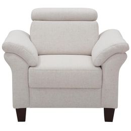 OTTO home Sessel &raquo;Arngast&laquo; Inclusive Kopfteilverstellung und Federkern beige Luxus-Microfaser (100% Polyester);Luxus-Microfaser Lederoptik (100% 