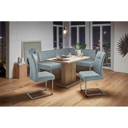 OTTO home Eckbank &raquo;Rab&laquo; in 2 Breiten (180 oder 200 cm), Bezug in verschiedenen Qualit&auml;ten blau Polyester B/H/T: 180cm x 88cm x 140cm, Strukturstoff, 