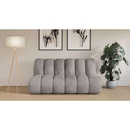 LeGer Home by Lena Gercke 2,5-Sitzer &raquo;Priya Designersofa, moderne Steppung, auch in Boucl&eacute;&laquo; gem&uuml;tlich und modern, B/T/H: 185/108/84 cm grau 100% 