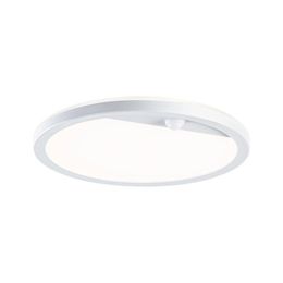 Paulmann LED Au&szlig;en-Wandleuchte &raquo;Au&szlig;enpanel Lamina IP44 rund 280mm 14W 1150lm 230V Kunststoff&laquo; 1 Stk. Warmwei&szlig; Backlight Bewegungsmelder insektenfreundlich 