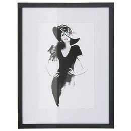 OTTO home Bild mit Rahmen &raquo;Skizze Hollywood&laquo; Bilder von Frauen Fashion Frau Magazincover Mode Modebilder 1 Stk. tlg. HD Premium Poster-Druck inkl. 