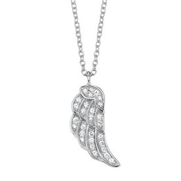 Engelsrufer Damen Kette mit Anh&auml;nger &raquo;Little magic KETTE FL&Uuml;GEL&laquo; mit Zirkonia (synth.) wei&szlig; Silber 925 (Sterlingsilber), L: 44