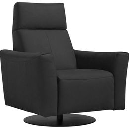 Egoitaliano Sessel &raquo;Blues Designsessel, Loungesessel, Breite 84cm, bequem und elegant&laquo; drehbar, inkl. manuelle Relaxfunktion durch Push-Back-Mechanismus schwarz 