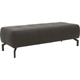 DOMO collection Polsterhocker &raquo;Cunelli&laquo; Fu&szlig;h&ouml;he passend f&uuml;r g&auml;ngige Saugroboter! grau Lederlook;100% Polyurethan B/H/T: 153cm x 45cm x 62cm, Luxus-