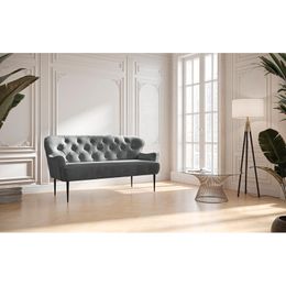 OTTO home 2,5-Sitzer &raquo;Amber&laquo; mit Knopfheftung,in verschieden Stoffarten grau 100% Polyester B/H/T: 173cm x 97cm x 87cm, Luxus-Microfaser ALTARA NUBUCK