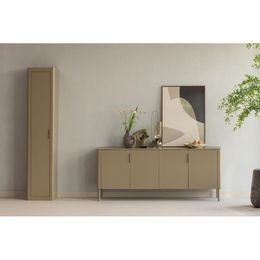 Woood Mehrzweckschrank &raquo;Gunnar FSC Mix Kiefernholz mit sichtbare Maserung 45x39x217 cm&laquo; Tragkraft 30 kg, abgerundete Ecken, Wandbefestigung empfohlen 