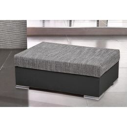 Collection AB Hocker &raquo;John, B: 100 cm&laquo; optional Federkernpolsterung schwarz B/H/T: 100cm x 40cm x 70cm, Kunstleder SOFTLUX Struktur grob,mit Federkern