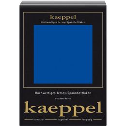 Kaeppel Spannbettlaken &raquo;Single Jersey Mako Cotton&laquo; Bettlaken aus 100% Baumwolle blau Jersey, Obermaterial: 100% Baumwolle B/L: 200cm, 1 Stk., Jersey, 90-