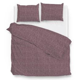 ZO HOME Bettw&auml;sche &raquo;Zohome Bettw&auml;sche Lino&laquo; 3 Stk. Bettw&auml;sche aus 100% Baumwolle, hochwertige Renforc&eacute;, ab 135x200 cm. rot Renforc&eacute;, Obermaterial: 100