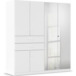Rauch Dreht&uuml;renschrank &raquo;Maika&laquo; mit Spiegel, 2 Schubladen, in verschiedenen Breiten, H&ouml;hen und Farben wei&szlig; Holzwerkstoff B/H/T: 181cm x 197cm x 54cm