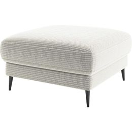 Home Affaire Polsterhocker &raquo;Downtown&laquo; passend zur Serie, auch in Cord silber 100% Polyester B/H/T: 80cm x 44cm x 80cm, Chenille-Struktur