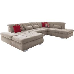 Die PlanBar Wohnlandschaft &raquo;MP-IN17004 U-Form, Breite 382 cm, mit Federkern-Polsterung&laquo; Federkern-Polsterung, wahlweise mit Funktionen 100% Polyester 