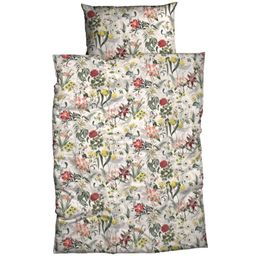 CASATEX Bettw&auml;sche &raquo;Aunt Luzi&laquo; 2 Stk. blumiges, modernes Design rot Satin, Obermaterial: 100% Baumwolle B/L: 135cm x 200cm, 1 Stk., 1 Stk., Satin, B/L