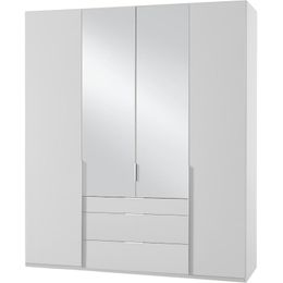 wimex Kleiderschrank &raquo;New York&laquo; mit Spiegelt&uuml;r wei&szlig; B/H/T: 180cm x 236cm x 58cm, Schubladen: 3 Stk. T&uuml;ren: 4 Stk.