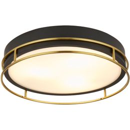 Searchlight Deckenleuchte &raquo;Phoenix 3Lt Flush&laquo; E14 1 Stk. gold 3, &Oslash; 40cm H: 9,5cm, 1 Stk.