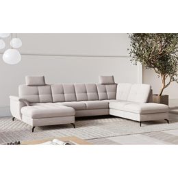 Sit & More sit&more Wohnlandschaft &raquo;Zora&laquo; wahlweise mit Schlaffunktion und Bettkasten grau 100% Polyester B/H/T: 319cm x 92cm x 212cm, Luxus-Microfaser Euphoria,