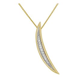 Firetti Damen Kettenanh&auml;nger &raquo;Schmuck Geschenk Gold 375 Halsschmuck Anh&auml;nger Stab&laquo; mit Brillanten gold 0,08 P2 = erkennbare Einschl&uuml;sse, Diamanten 