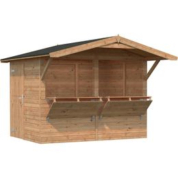 Palmako Ger&auml;tehaus &raquo;Marktstand Stella&laquo; hellbraun braun Massivholz Einheitsgr&ouml;&szlig;e