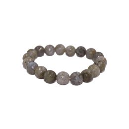 Firetti Damen Armband &raquo;Schmuck Geschenk Armschmuck Armkette Edelstein Farbstein Labradorit&laquo; Made in Germany - mit Labradorit grau 20cm, Silikon Stein