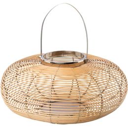 Creativ home Windlicht &raquo;Laterne ALEGRE, mit Henkel&laquo; Kerzenhalter aus Naturweide, &Oslash; 33 cm braun Massivholz, Metall B/H/T: 19cm