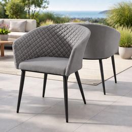 Destiny Gartensessel &raquo;MODENA&laquo; Aluminium, Olefin grau Aluminium pulverbeschichtet, Bezug aus wasserabweisendem Olefin. Olefin ist ein wasserabweisendes 