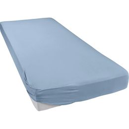 bellana Spannbettlaken &raquo;bellana Aqua mit Elasthan, 160 g/m&sup2;&laquo; Spannbetttuch f&uuml;r Matratzen bis 35cm H&ouml;he, b&uuml;gelfrei, faltenfrei blau Jersey-Elasthan, 