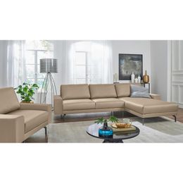 Creation BY ROLF BENZ Ecksofa &raquo;CR.450, Designecksofa, Polsterecke, Breite 294cm, L-Form&laquo; Armlehne breit und niedrig, Alugussf&uuml;&szlig;e in umbragrau, Breite 
