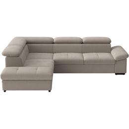 Sit & More sit&more Ecksofa &raquo;Viola, L-Form, B. 249 cm&laquo; optional Schlaffunktion 100% Polyester B/H/T: 249cm x 73cm x 226cm, Chenille, Ottomane links,mit 