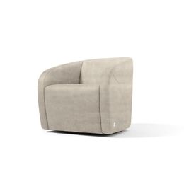 Egoitaliano Sessel &raquo;Charlottaas Clubsessel, Designsessel, modern und zeitlos, bequem&laquo; drehbar, kompakte Stellma&szlig;e, Solit&auml;rsessel grau Luxus-Micofaser Lederoptik (
