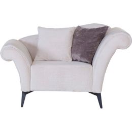 GUTMANN FACTORY Sessel wei&szlig; 100% Polyester Flachgewebe, B/H/T: 138cm x 83cm x 85cm