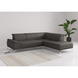 OTTO home Ecksofa &raquo;Caluna&laquo; Inkl.Sitztiefenverstellung, wahlweise mit Kopf- und Armteilverstellung braun B/H/T: 274cm x 81cm x 235cm, NaturLEDER Stoff,